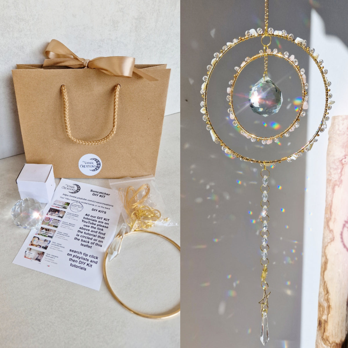 Crystal suncatcher DIY kit with wire wrapping Alanis – Vanir Creations
