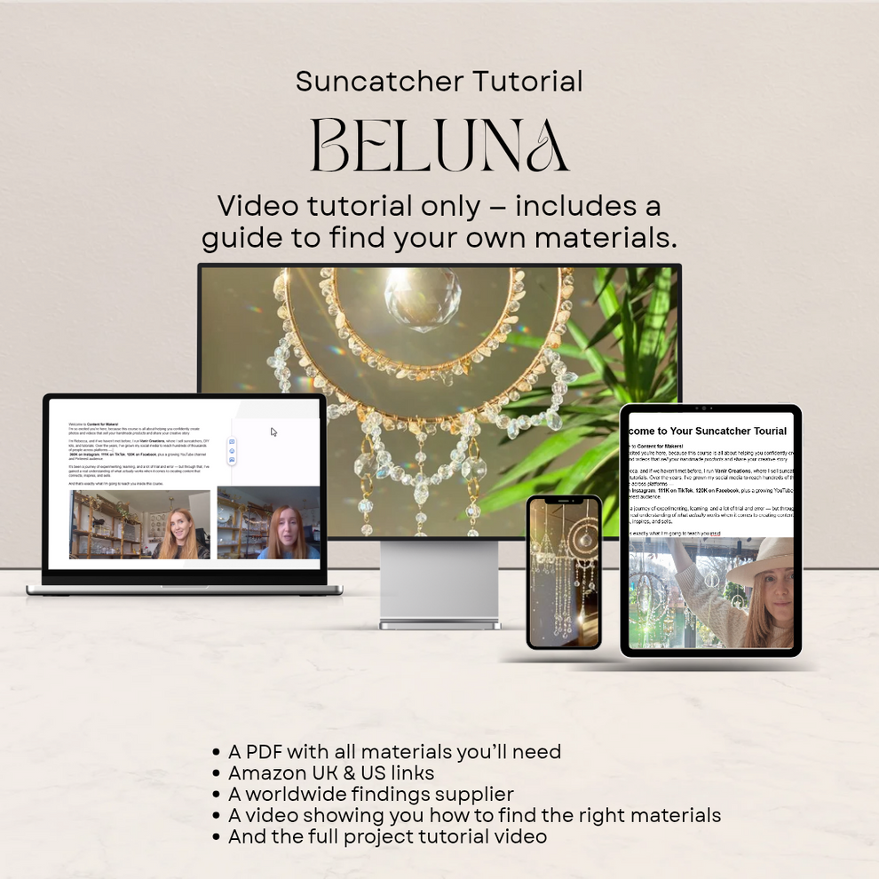 Double Hoop Suncatcher Video Tutorial + Materials Guide | Beluna ...